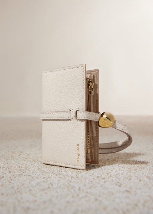 Polène | Card Holder - Kayé - Textured Duo Chalk