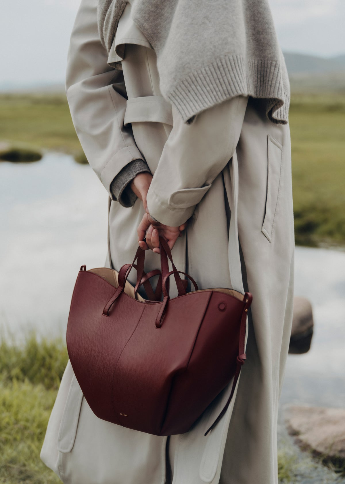 Polène | Bag - Cyme - Textured Black Cherry