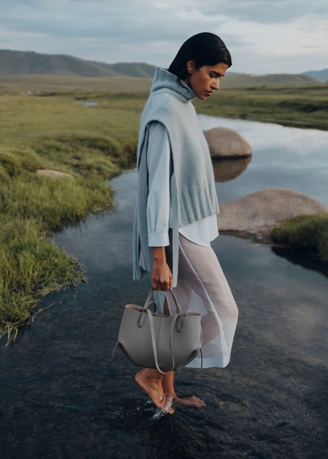 Polène | Bag - Cyme Mini - Textured Stone