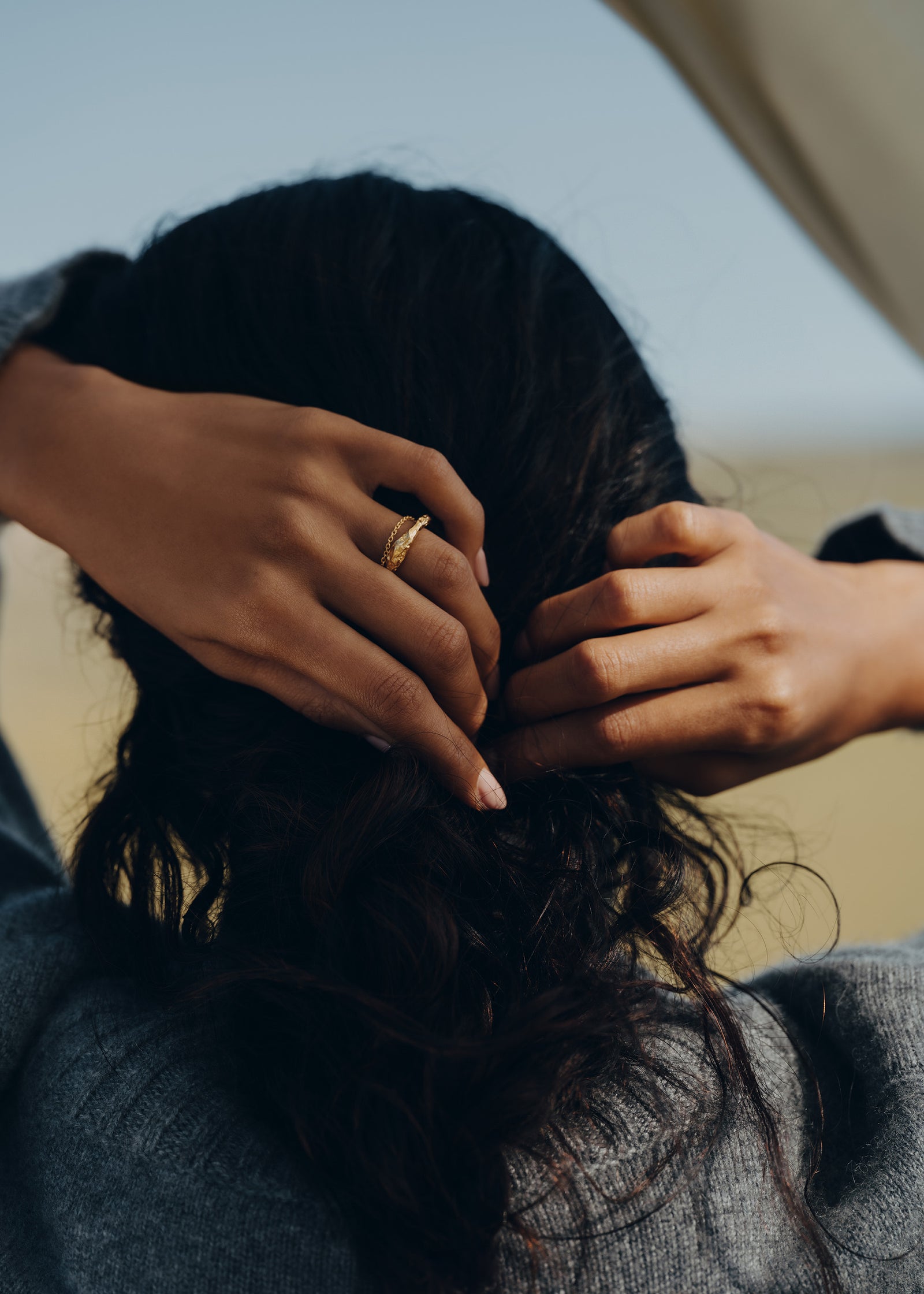 Polène | Chain Ring - Eroz - 24 carat gold-gilded edition