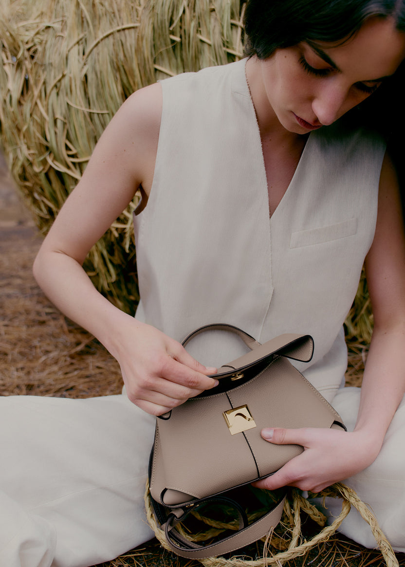 Polène | Bag - Mokki Mini - Textured Taupe