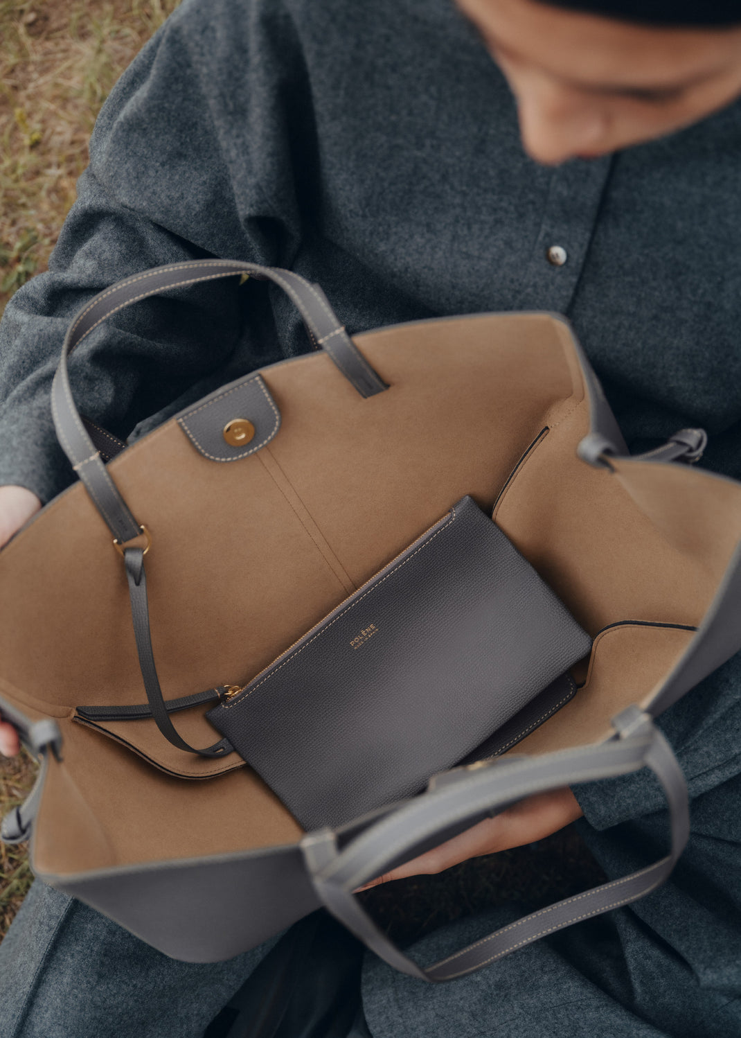 Polène | Bag - Cyme - Textured Stone