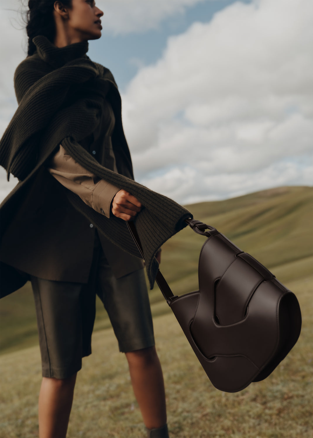 Polène | Bag - Nodde Hobo - Smooth Ebony
