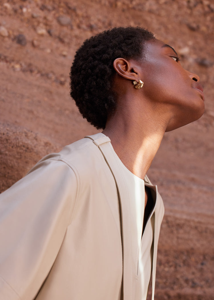 Polène | Earrings - Eroz Stud - 24 carat gold gilded