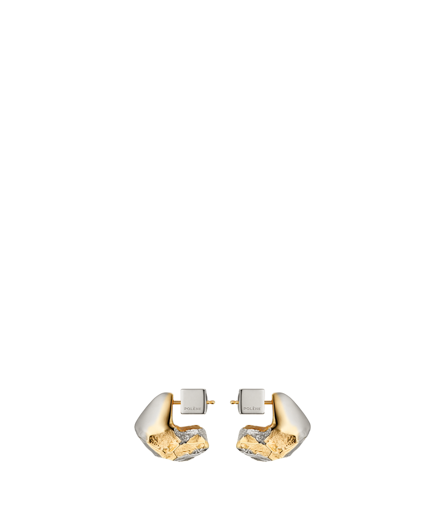 Polène | Earrings - Eroz - Duo palladium with 24-carat gold plating